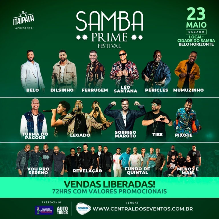Samba Prime: vendas abertas para maior festival de samba e pagode do ...